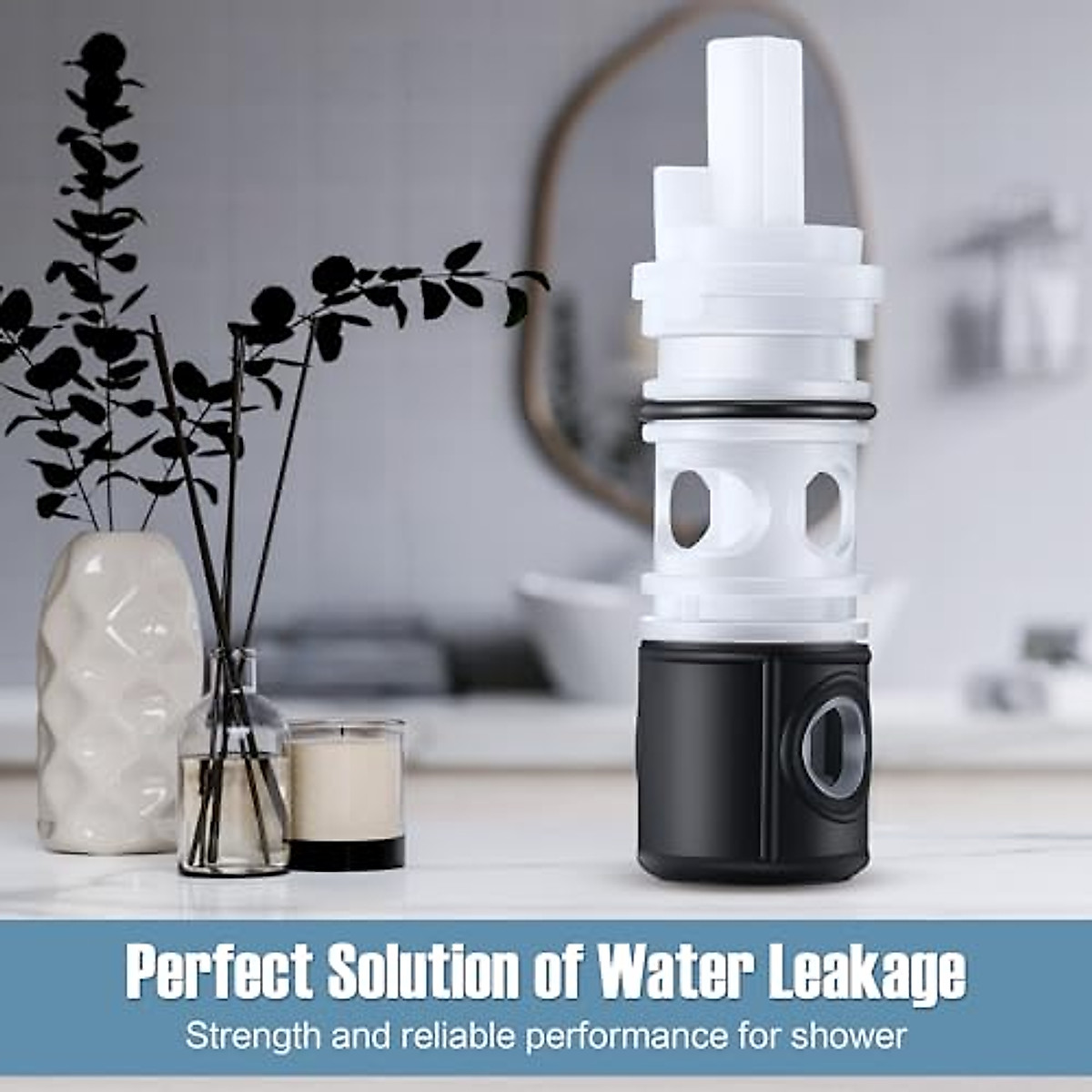 Enhon Shower Diverter Cartridge, Compatible with Glacier Bay and Danze 3 Handle Tub and Shower Faucets, Plumbing Diverter Cartridge Replacement, Faucet Stem Diverter, 1 Piece Bath Diverter Assembly