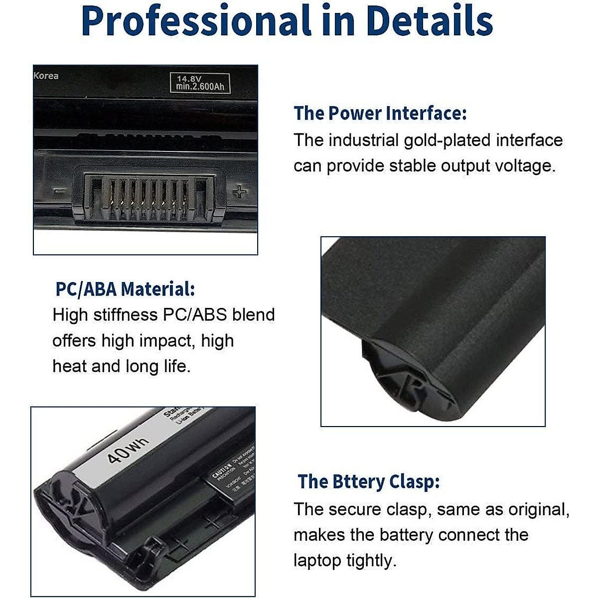 M5Y1K Laptop Battery Compatible with Dell Inspiron 40Wh 14.8V,14 15 17 3000 5000 Series,5558 5559 3551 453-BBBR 3452 3451 3458N 3567 5755 5758 5759,Vostro 3458 3558,6YFVW VN3N0 GXVJ3 W6D4J HD4J0 4WY7C