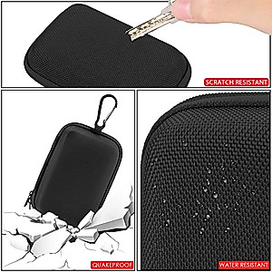 Geekria Shield Earbuds Case Compatible with Tribit MoveBuds H1 Wireless Bluetooth Earbuds Case, Replacement Hard Shell Travel Carrying Bag with Cable Storage (Black)