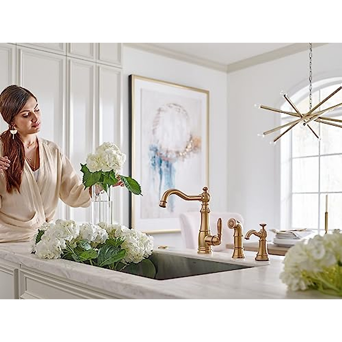 Moen Brushed Gold Sip Traditional Cold Water Kitchen Beverage Faucet with Optional Filtration System, S5510BG