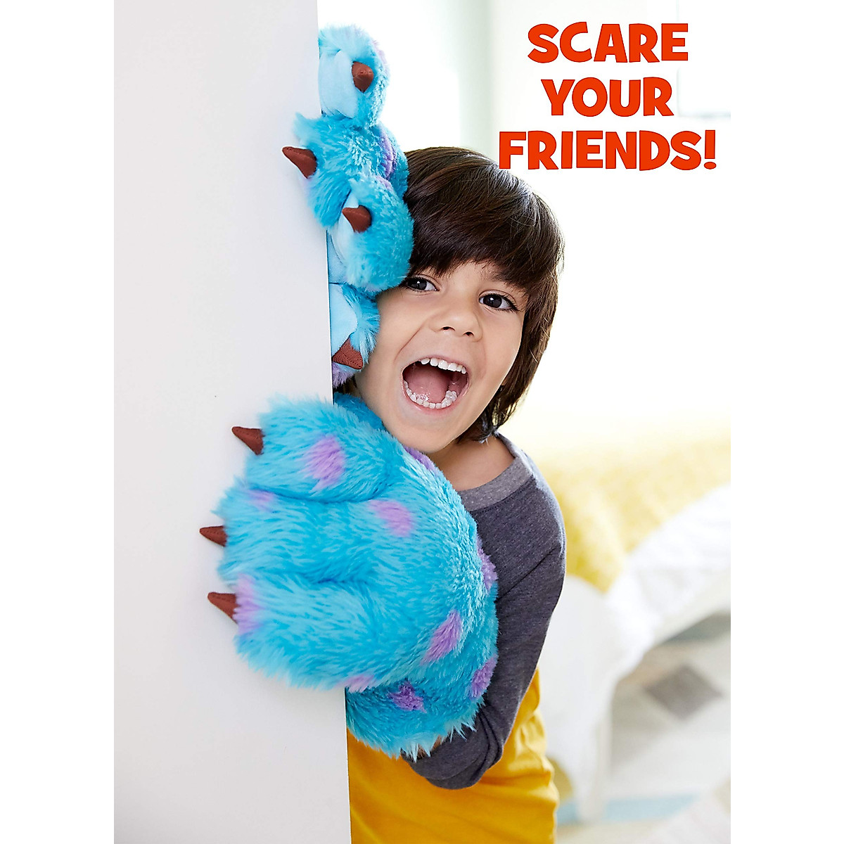 Disney and Pixar Monsters, Inc. Sulley Plush Claw Wearable Life Size Gloves Roleplay Toy For Kids 3 Yrs and Up