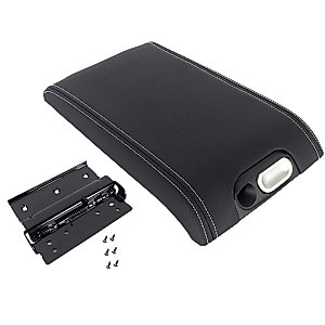 KARPAL Center Console Arm Rest Lid Cover Compatible With 2009-2014 Ford F-150 Black