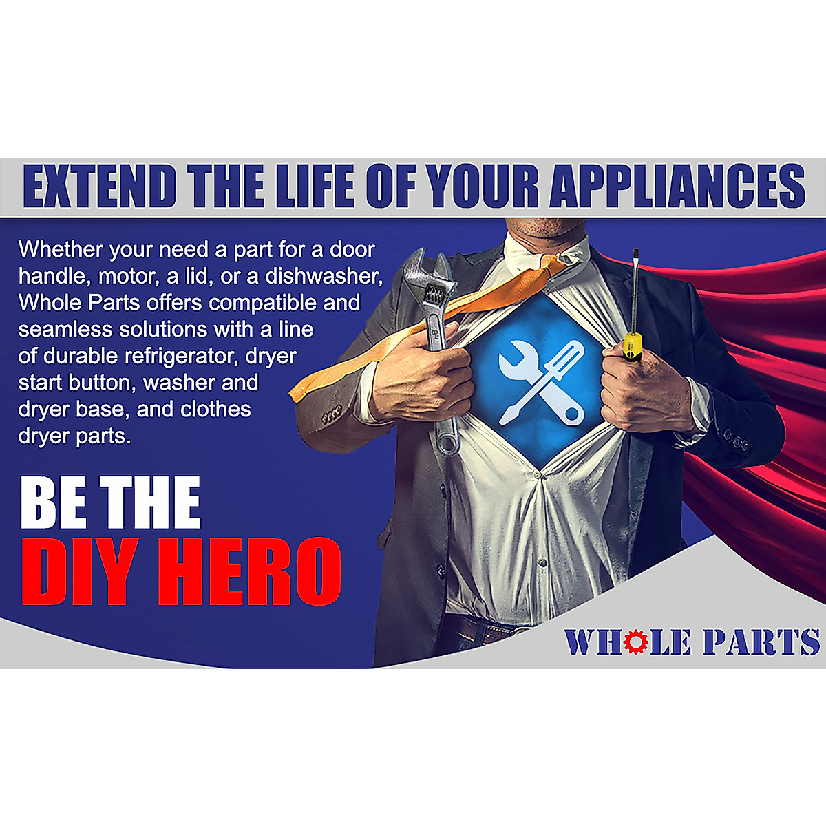 Whole Parts Part #DA47-00322J Refrigerator Defrost Heater & Bi-Metal Defrost Thermostat Assembly, Replacement & Compatible w/Some Samsung, Non-OEM Appliance Parts, 2 Yr Warranty Replacement Policy