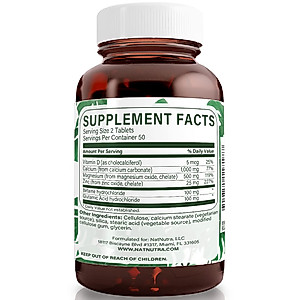 Natural Nutra Calcium Magnesium Zinc (Cal-Mag Zinc) Supplement with Vitamin D3 for Bone Strength, Helps Improve Digestion, Health Gluten Free and Sugar Free, Essential Mineral Complex (100 Count)