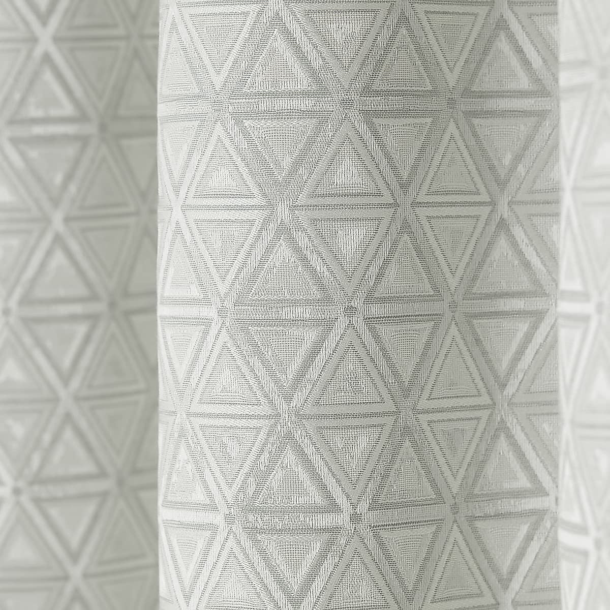 Decoberry Opaline - Set of 2 Curtains - Mint Green Triangle Pattern, Light& Sound Filtering Design, Thermal Insulation - Modern Design with Grommet Heading, 52" X 84"