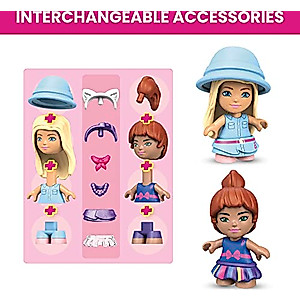 MEGA Barbie Building Toys Playset, Malibu Dream House with 303 Pieces, 2 Micro-Dolls, Accessories and Furniture, 3 Pets