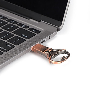 USB 2.0 Flash Drive, Waterproof Heart Shaped USB Memory Stick Pen Drive, Retro Novelty USB Storage Flah Drive Thumb Drive, Gift for Kids, Friends, Teachers(128GB)