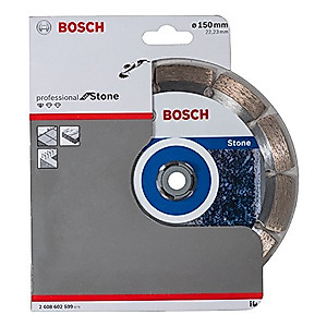 Bosch 2608602599 Standard for Stone Diamond Cutting Disc, 150mm Ø, 22.23mm x 2mm x 10mm, Silver/Grey