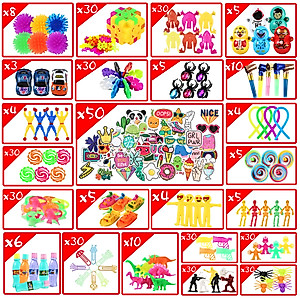 Zunaco Halloween Party Favors for Kids, Halloween Bulk Fidget Toys Party Supplies, Trick or Treat Gifts Goodie Bag Fillers, School Classroom Carnival Prizes Treasure Box