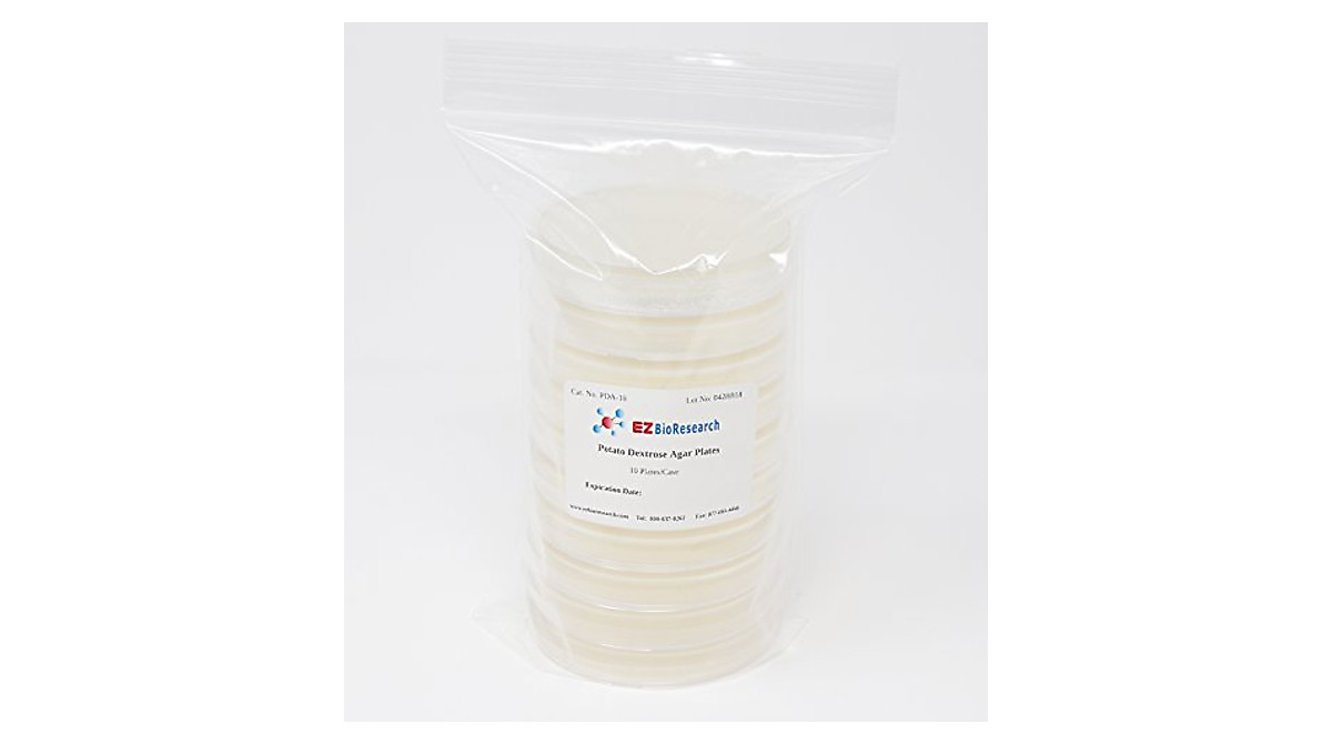 EZ BioResearch Potato Dextrose Agar Plates for Mushrooms
