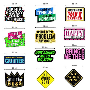 25 Piece Retirement Party Hanging Swirls Decorations, Hilarious Happy Retirement Party Supplies and Gifts