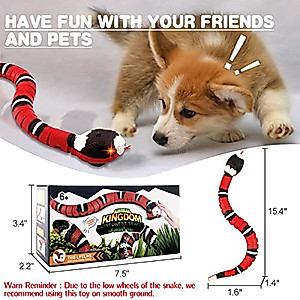 BNLLD Cat Interactive Toys Squeaky Toys for Dogs Cat Pet Toys Snake Electric Infrared Induction Snake Gag Toy, USB Rechargeable Realistic Simulation Smart Sensing RC Snake Tricky Joke Toy