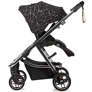 Diono Excurze Luxe Baby, Infant, Toddler Stroller, Perfect City Travel System Stroller and Car Seat Compatible, Adaptors Included Compact Fold, Narrow Ride, XL Storage Basket, Black Platinum