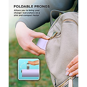 iHome USB C Charger: AC Pro 20W Multiport USB Charger (1 USB-C Port, 1 USB-A Port), Flat USB C Charger Block, Dual Port USB Plug Adapter & Phone Charging Block