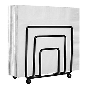 Blue Donuts Black Square Farmhouse Napkin Holder - Modern Classic Napkin Holders for Tables, Dining Table Napkin Holders for Kitchen, Kitchen Organization, Black