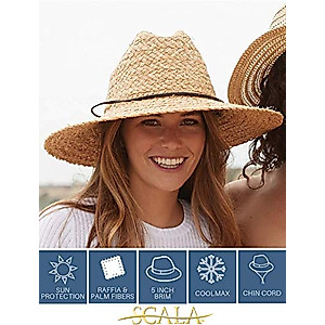 Scala Women's Raffia Lifeguard Hat, Natural, One Size