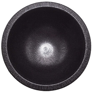 Restaurantware 56 Ounce Salsa Bowl 1 3-Legged Design Molcajete Bowl - Microwavable Dishwashable Black Plastic Salsa Bowl Shatterproof For Sauces Guacamole and Cheese Dip