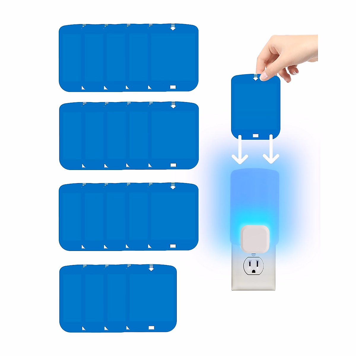 20 Pcs Refill Cartridges for Raid Essentials and for Stem Flying Insect Light Trap, Replacement Glue Card Compatible with Wondercide Indoor Plug-in Blue Light Trap for Fly Bug Mosquito Gnat