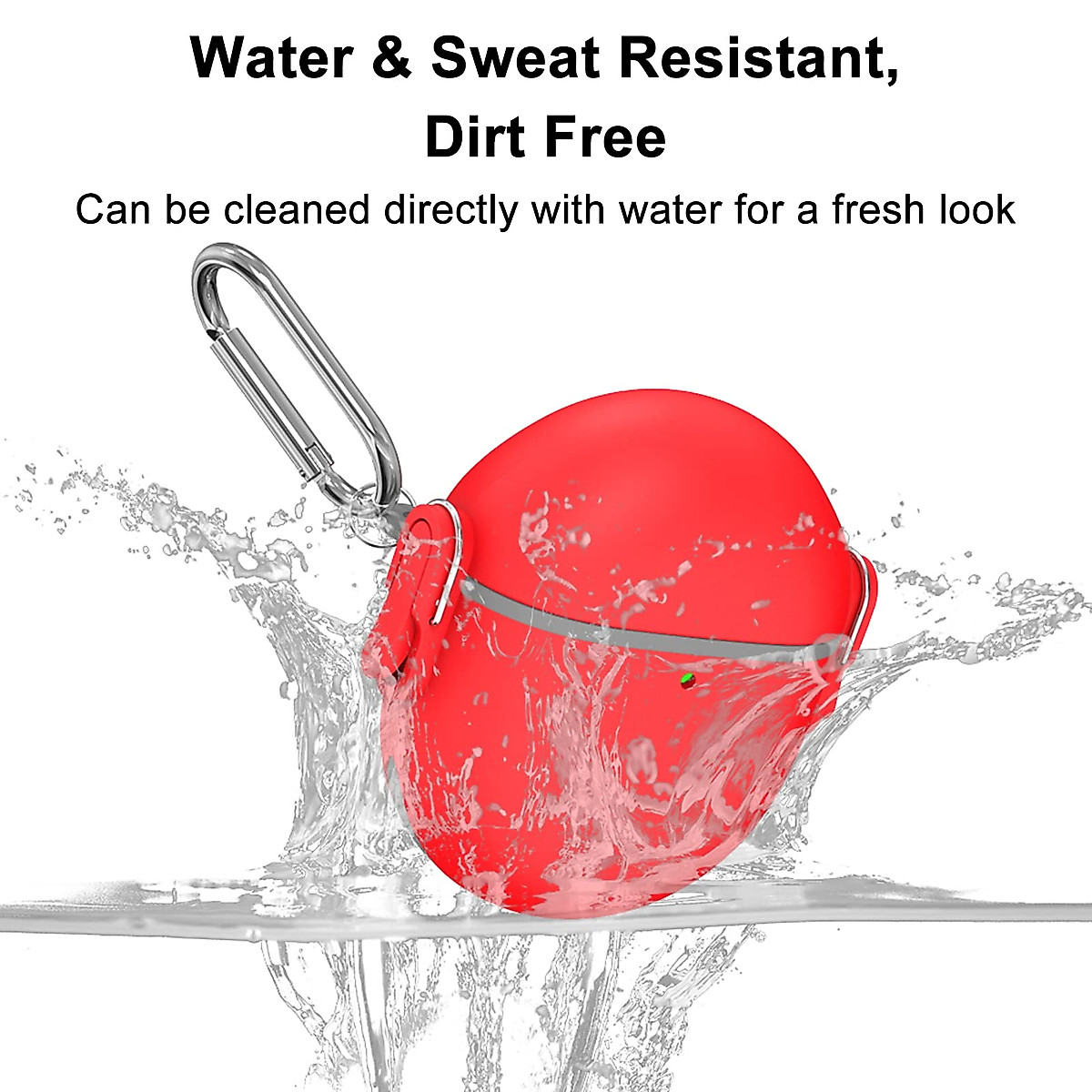 [Upgrade Lock] Case for Google Pixel Buds Pro 2 Case (2024), for Pixel Buds Pro 2022, Shock-Absorbing Protective Cover Accessories TPU Hard Shell with Carabiner & Lanyard (Black)