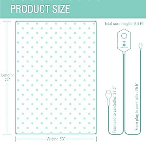 99% EMF Blocking Heated Mattress Pad Full/Double Size. 8 Heat Settings with Auto Shut Off. by Shield Life TheraMat Lite. (Full 2024)