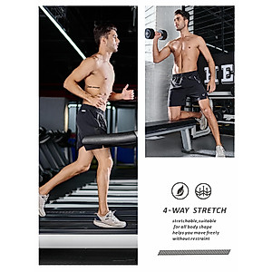 NORTHYARD Men's Running Athletic Shorts 5" / 7" Workout Gym Short Tennis Quick Dry Lightweight Active Sport Hiking Basketball-5'' BLACK-3XL