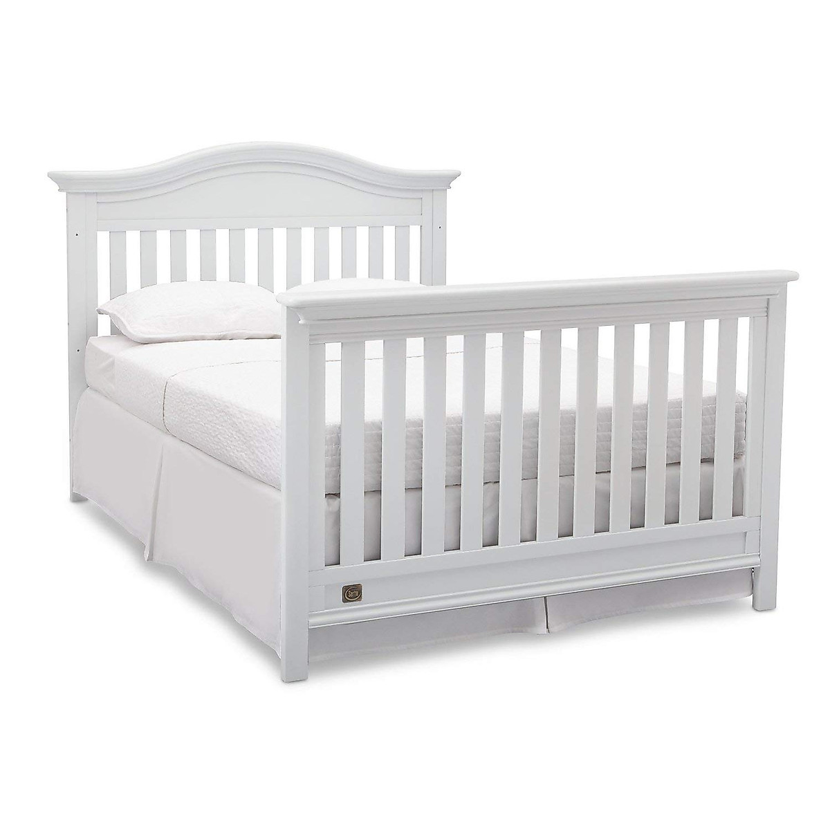 CC KITS Full-Size Conversion Kit Bed Rails for Serta Aberdeen, Adelaide, Ashland, Banbury, Barrett, Bethpage, Fairmont, Fall River, Fernwood & Mid-Century Modern Lifestyle 4-in-1 Cribs (Bianca White)