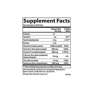 Carlson - ACES + Zn, Vitamins A, C, E + Selenium & Zinc, Cellular Health & Immune Support, Antioxidant, 120 Softgels