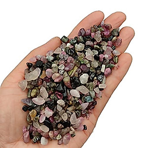 GAJUST 100g Bulk Natural Tourmaline Chip Stone Crystal Quartz Collectible Specimen Gemstone Aquarium Decor