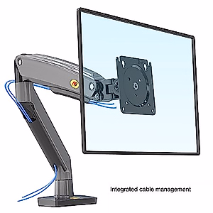 NB North Bayou Monitor Arm Desk Mount Ultra Wide Full Motion Swivel Long Arm with Gas Spring for 22''-35''Monitors from 6.6 to 26.4lbs Height Adjustable Monitor Mount Stand G70