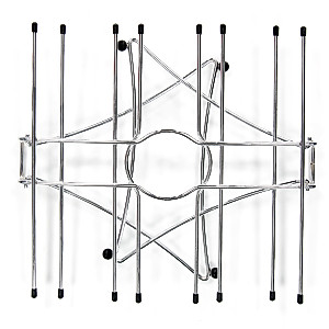 Oenophilia Fusion Stemware Wine Decanter Drying and Storage Rack - 16 Wine Glass Rack and Holder, Foldable