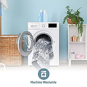 Rugshop Traditional Distressed Medallion Stain Resistant Flat Weave Eco Friendly Premium Recycled Machine Washable Area Rug 5'x7' Black