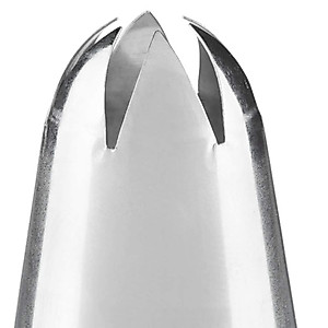 Ateco #855 Deep Closed Star Pastry Tip - Stainless Steel