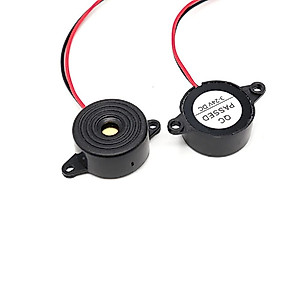 3PCS DC 3-24V Active Piezo Buzzer with Lead Wire 2312 High Decibels Continuous Sounder Electronic Buzzer Alarm 23x12mm