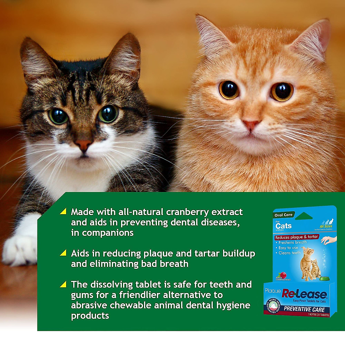 Ramard Plaque Re-Lease for Cats - Teeth Cleaner for Fresh Breath - Mouth Freshener Cat Dental Treat Solution - Pet Health Supplies - Infection & Tooth Plaque Remover