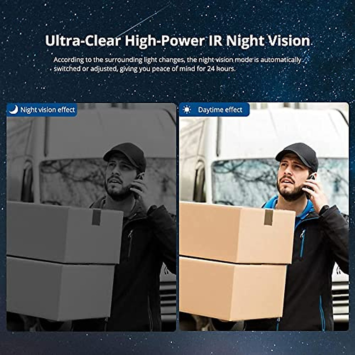 JWMGKJ Video Doorbell Camera, Wireless Doorbelll Camera WiFi with Chime, 1080P, 2-Way Audio, Night Vision, Motion Detection, IP65 Waterproof (Black)