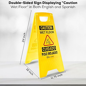 Simpli-Magic 79192 Wet Floor Caution Signs, Basic, Yellow, 3 Pack
