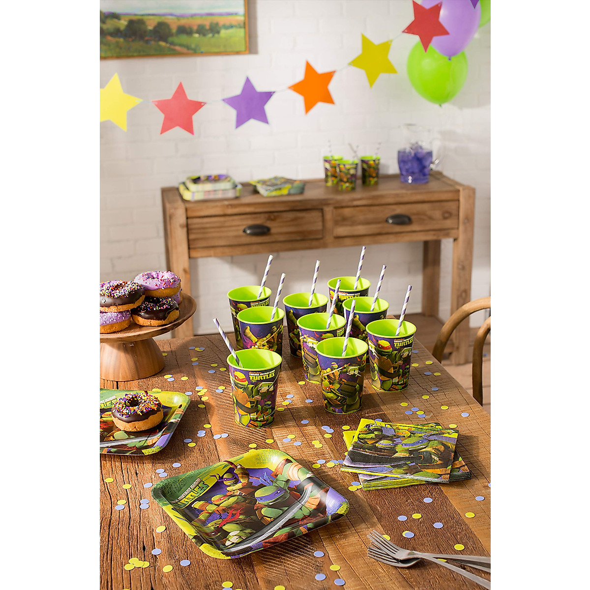 American Greetings Teenage Mutant Ninja Turtle (TMNT) Party Supplies, 16 oz. Reusable Plastic Party Cup (12-Count)