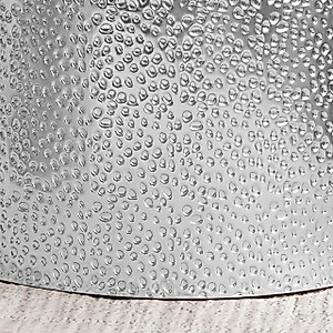 2 Piece Cylindrical Coffee Table Metal Cylindrical Small Side Table for Living Room Sofa Apartment Small Space,Silver, 16" D * 16" W * 22.25"