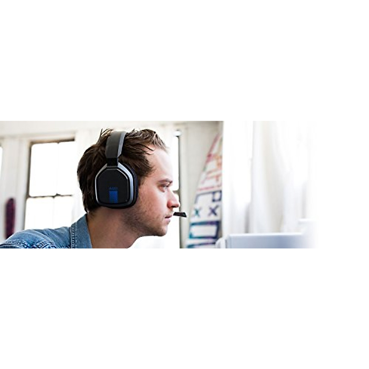 ASTRO Gaming A10 Wired Gaming Headset, Lightweight and Damage Resistant, ASTRO, 3.5 mm Audio Jack, for Xbox Series X|S, Xbox One, PS5, PS4, Nintendo Switch, PC, Mac- Black/Blue