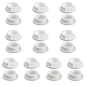 Closet Rod Holders #1324WH 10 sets - 2 pins @ 5mm