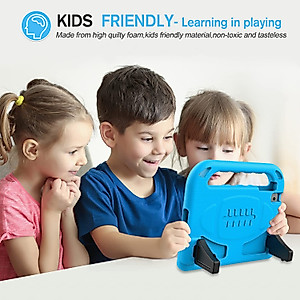 LEDNICEKER Kids Case for iPad Mini 1/2/3/4/5 7.9-inch, Light Weight Shockproof Handle Kickstand Cover for iPad Mini 5th/4th/3rd/2nd/1st Generation, Blue