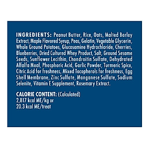 Zuke's Hip Action Dog Treats Peanut Butter and Oats Recipe, 6 Ounces (3 Pack)