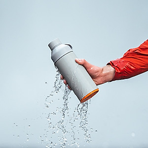 Ocean Bottle - Recycled Stainless Steel Drinks Reusable Water Bottle - Eco-Friendly & Reusable - Rock Grey - 34 oz