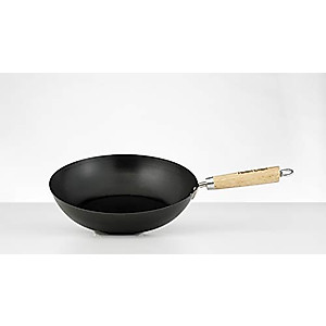 Helen's Asian Kitchen Non-Stick Xylan Wok, 12-Inches, with Bamboo Handle