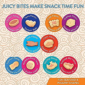INABA Juicy Bites Grain-Free, Soft, Moist, Chewy Cat Treats with Vitamin E and Green Tea Extract, 0.4 Ounces per Pouch, 15 Pouches (3 per Pouch), 5 Flavor Variety Pack