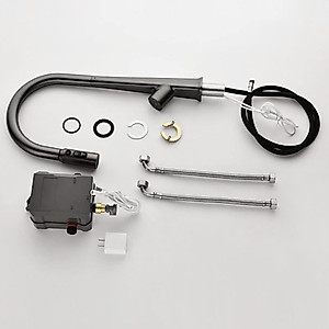 Touchless Kitchen Faucet with Put Down Sprayer, Touch Screen Kitchen Faucet with Temperature Display, Smart Sensor Kitchen Faucet, Brass Kitchen Sink Faucet, Kitchen Mixer Tap-Gray