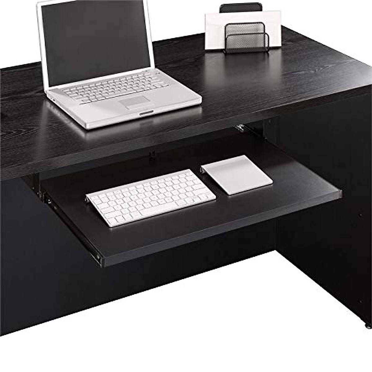 Sauder Via Collection Keyboard Shelf, Soft Black finish
