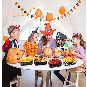 MUNILAIL 24 Pcs Halloween Paper Trays Halloween Nacho Trays Halloween Coffin Food Holder Trays Disposable Serving Trays for Halloween Party Supplies Halloween Food Trays