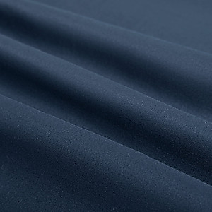 SONIVE Bedding Duvet Cover Set Super Soft and Breathable Double Brushed Microfiber 3 Pieces with Zipper Closure 8 Corner Ties (Navy, King)