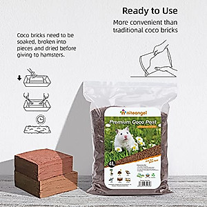 Niteangel Natural Coco/Cork Hamster Bedding Pet Litter for Dwarf Syrian Hamsters, Gerbils, mices, Degus or Other Small Animal